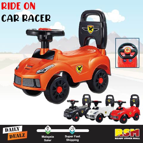 Racer Kids Baby Push Car Ride On Walker Sound Happy Girl Boy 1-3y ...