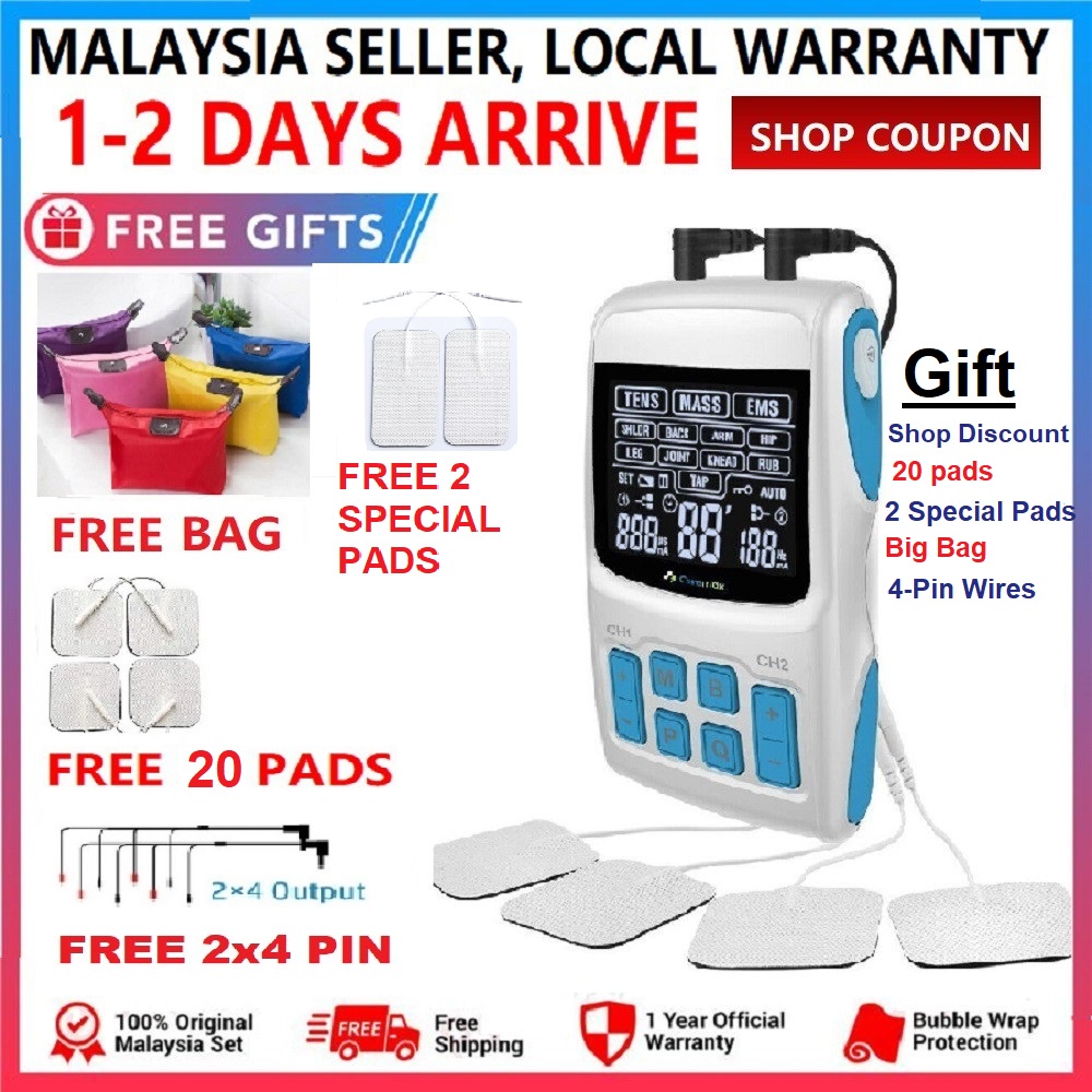 ROOVJOY 3-In-1 ALAT FISIOTERAPI STIMULASI Otot Saraf Combo TENS Unit ...