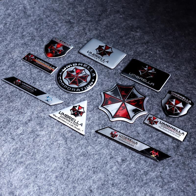 Resident Evil Metal Aluminum Umbrella Logo Sticker Waterproof and ...