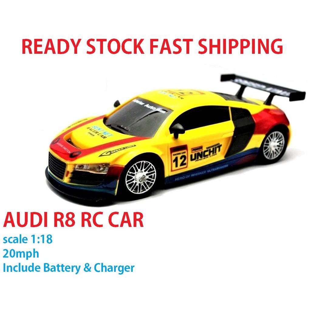RC CAR AUDI R8 Sports Car Speed Driver 2 Remote Control Race Car High ...