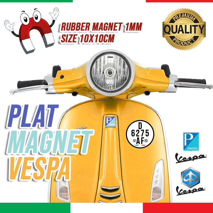 Magnetic Number Plate For VESPA Very Round Model | Shopee Malaysia