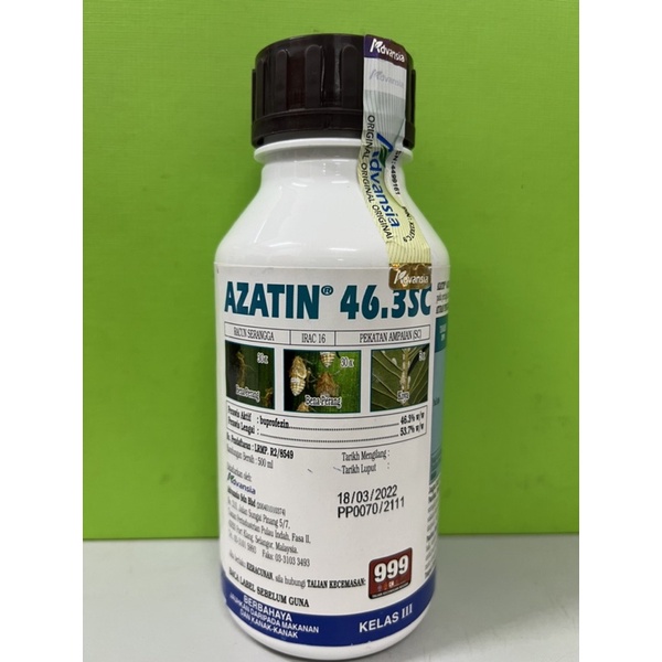 Racun Teritip Advansia Azatin 46.3SC 250ml / 500ml 榴蓮介壳虫农药 | Shopee ...