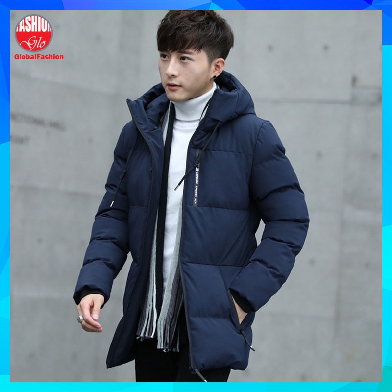Winter Jacket Men Baju Sejuk Lelaki Tebal Hooded Windbreaker Waterproof ...