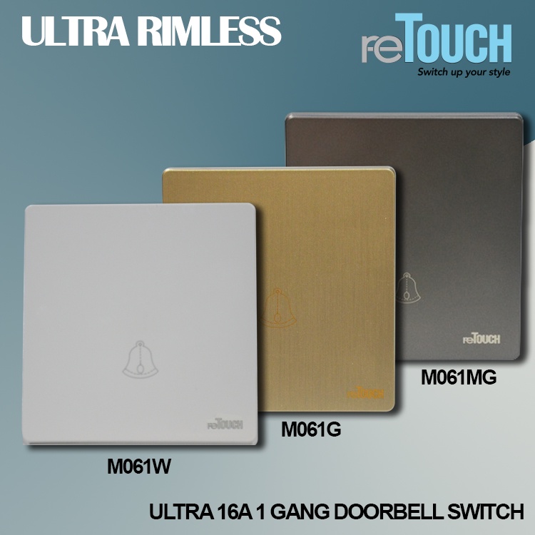 Retouch Ultra Rimless Socket and Slim Modern Switch Design Door Bell ...