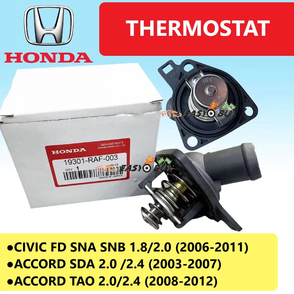 ORIGINAL HONDA Coolant Thermostat With Housing Honda Accord SDA & TAO 2.0 2.4 / Civic FD SNA SNB ...