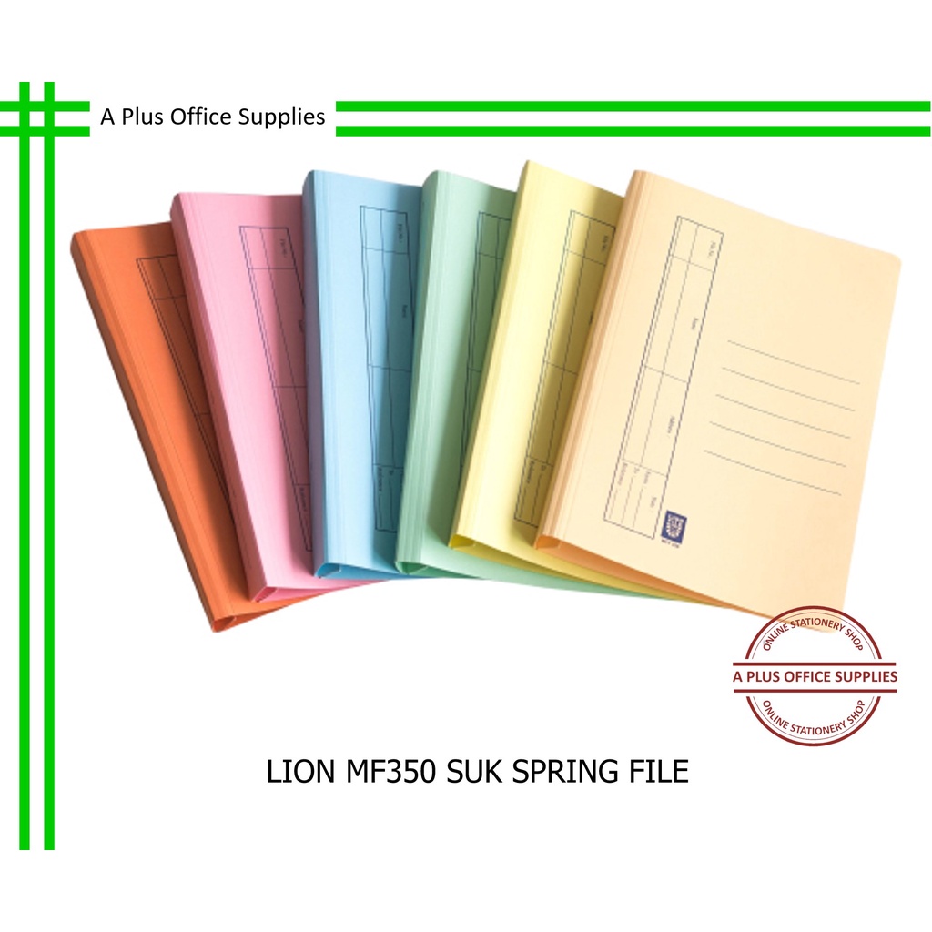 LION MF350 SUK Spring File / Fail Manila - Orange, Pink, Yellow, Blue ...