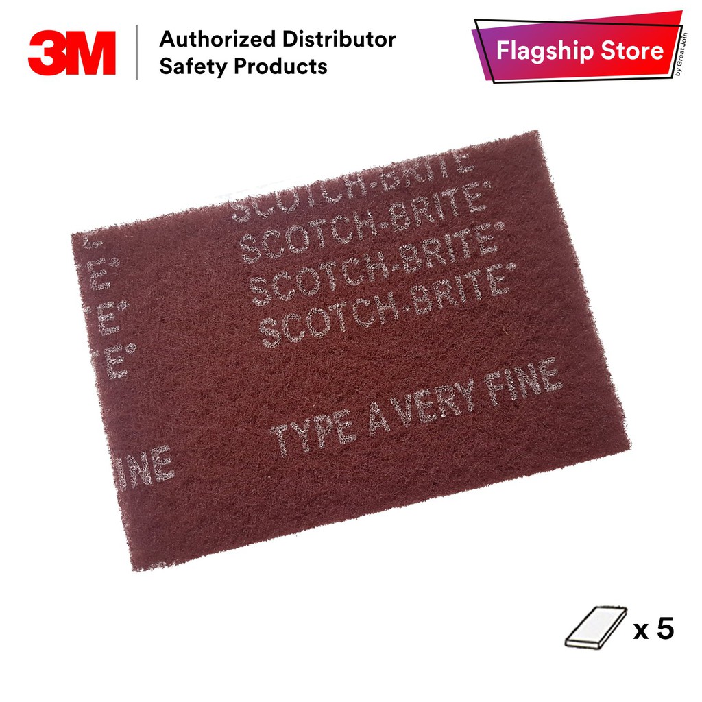 3M 7447 Scotch-Brite General Purpose Hand Pad [Maroon/ 5 Pieces ...