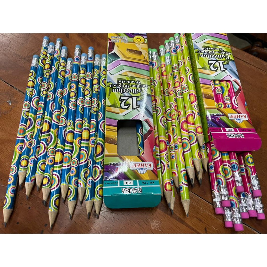 2b pencil FANCY COLOURS (1 BOX = 12PCS) | Shopee Malaysia