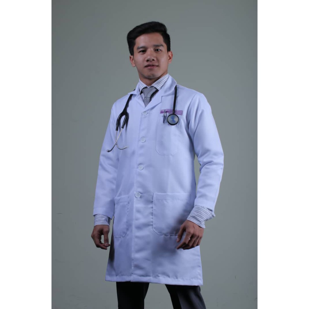 LABCOAT STRAIGHT CUT(UNISEX) / LAB COAT/WHITECOAT/ JUBAH MAKMAL (IR ...