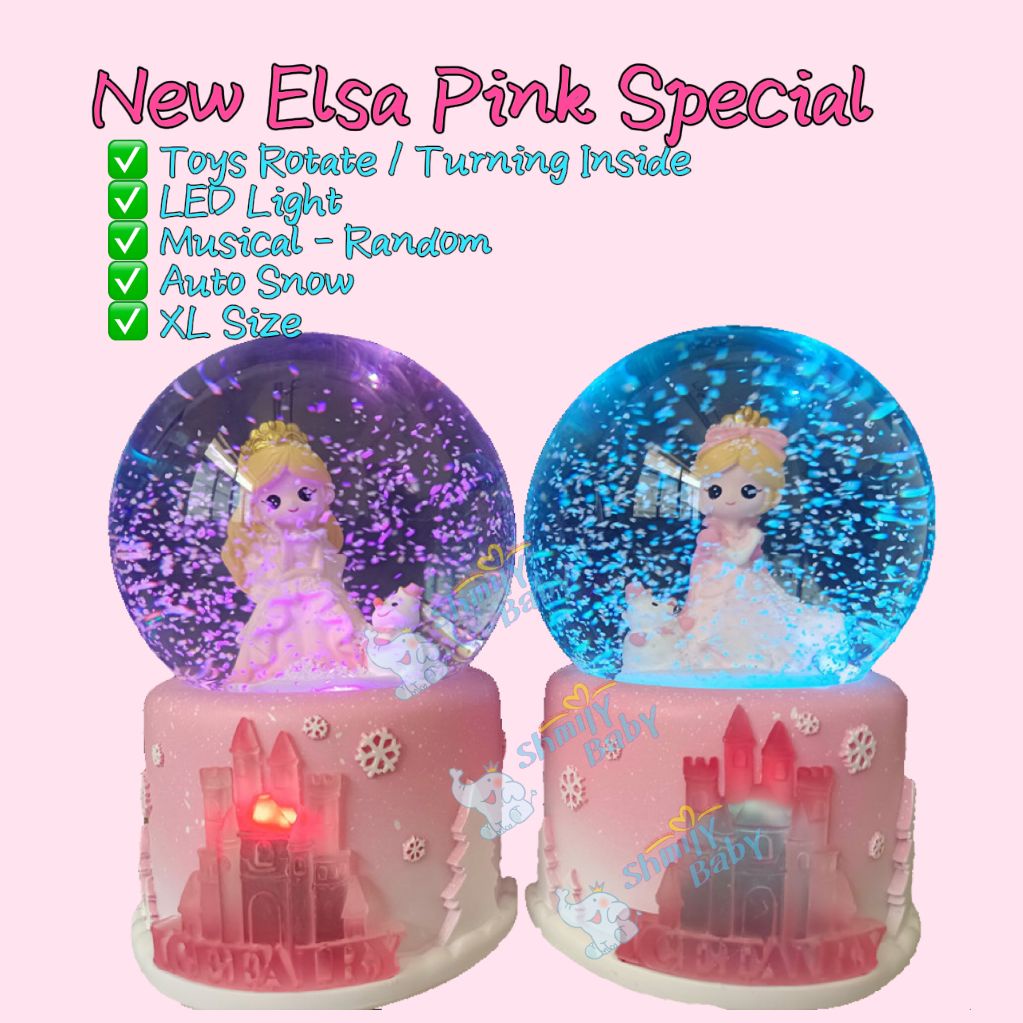 Elsa Anna Pony Crystal Ball Music Box Crystal Musical Box Disney Kitty ...