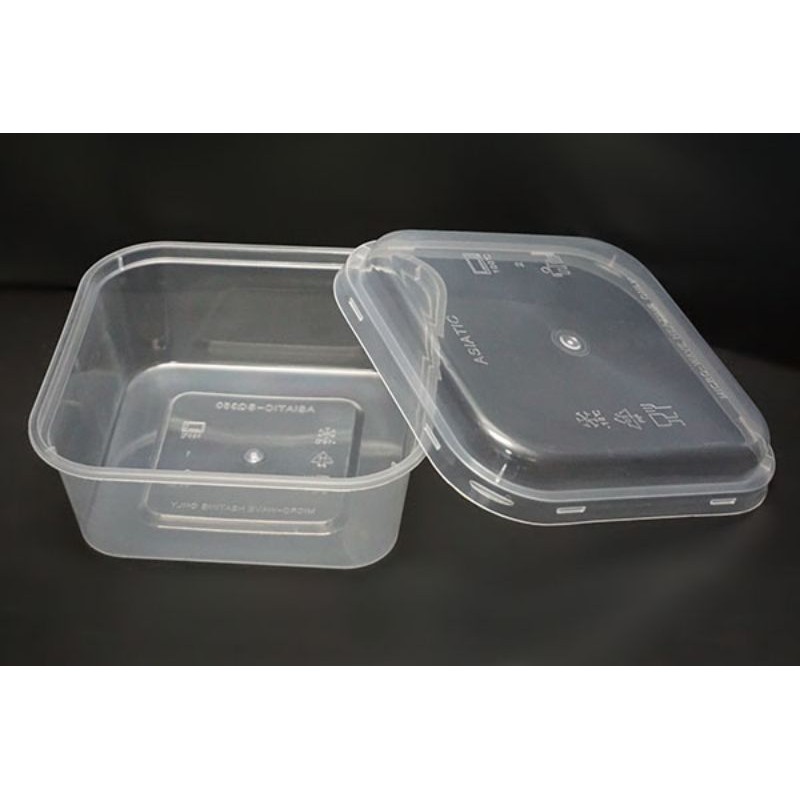 SQ 350 Square Disposable Plastic Food Container 10pcd | Shopee Malaysia