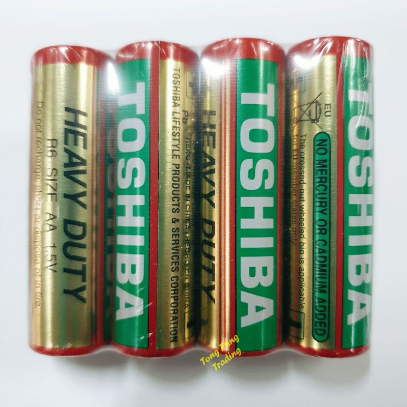 Ready Stock Heavy Duty Toshiba AA & AAA 1.5V Battery Bateri Original ...