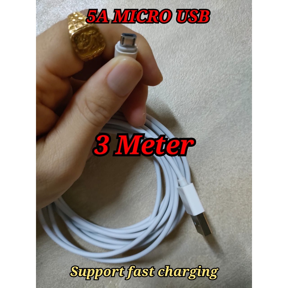 2.4A Super Quick Fast Charge Micro Usb & 5A TYPE C Cable & CHARGER ONE ...