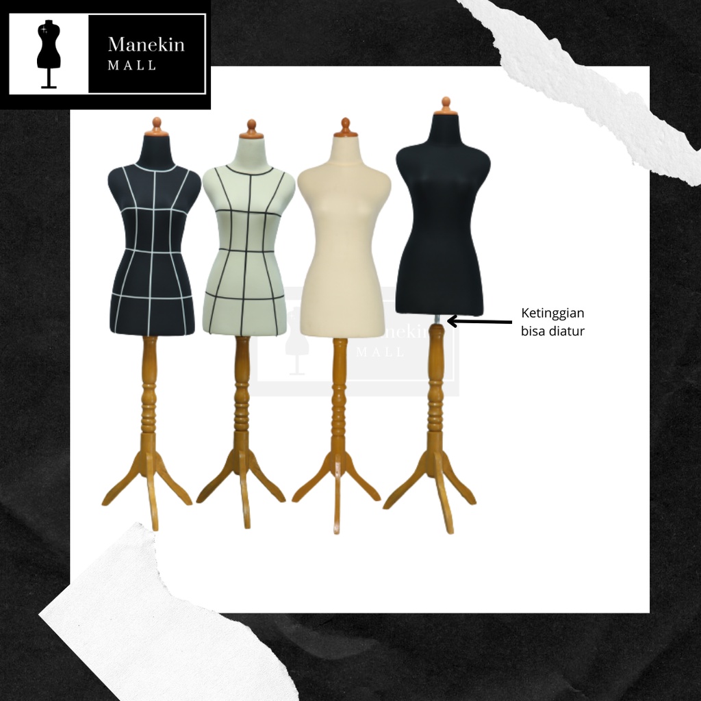 KAYU HITAM Dm Wooden Leg Female Mannequin | Dress Making | Dm Mannequin ...