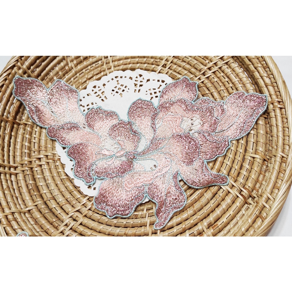 Floral Design Embroidery Lace Border Lace Flower Patches Sewing Fabric ...