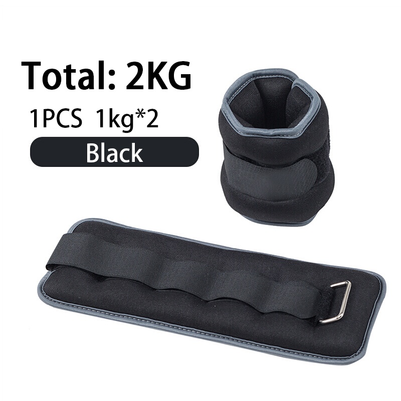 1 pair 0.5/1/2kg Adjustable leg Ankle Wrist Sand Bag Weights Straps ...