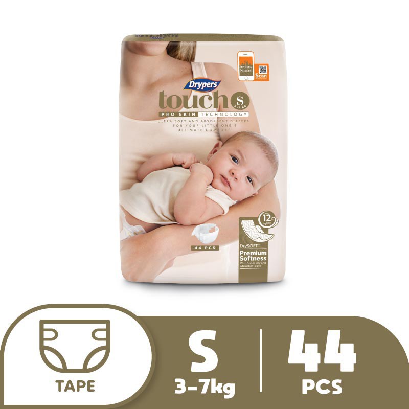 huggies diapers Drypers Touch Jumbo Pack - S44 / M40 / L34 / XL30 / XXL ...