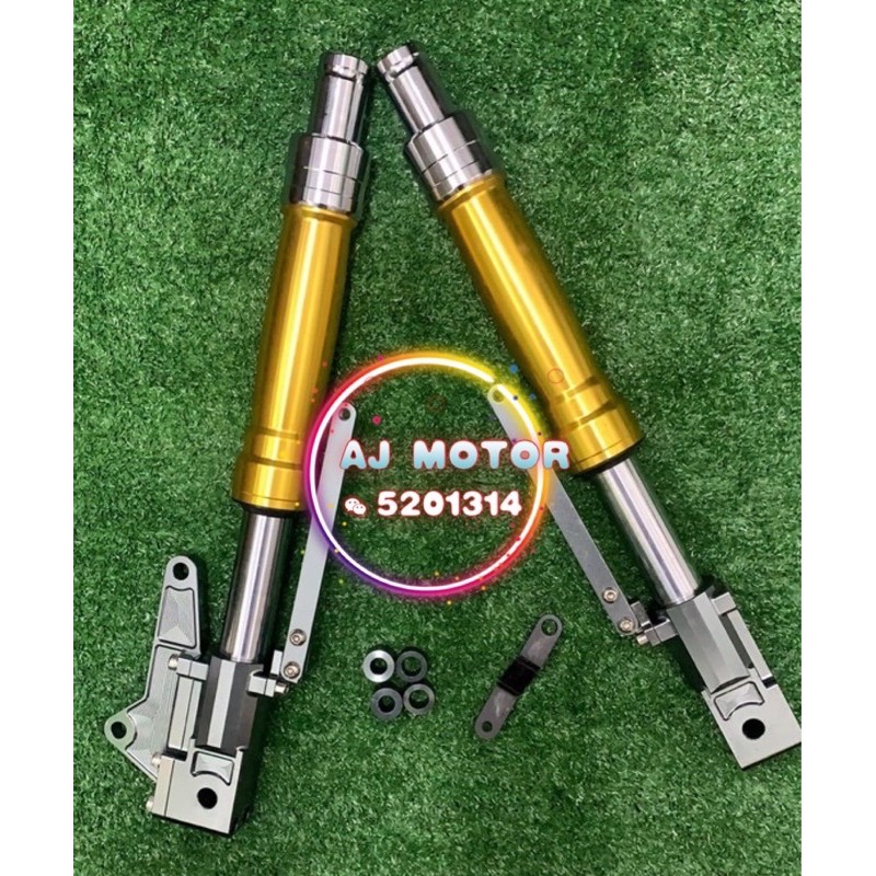 [ UPSIDE DOWN FORK CNC ] HONDA RS150 V1 V2 V3 RS RS150R FRONT SET DEPAN T BRACKET TAPAK SPRING ...