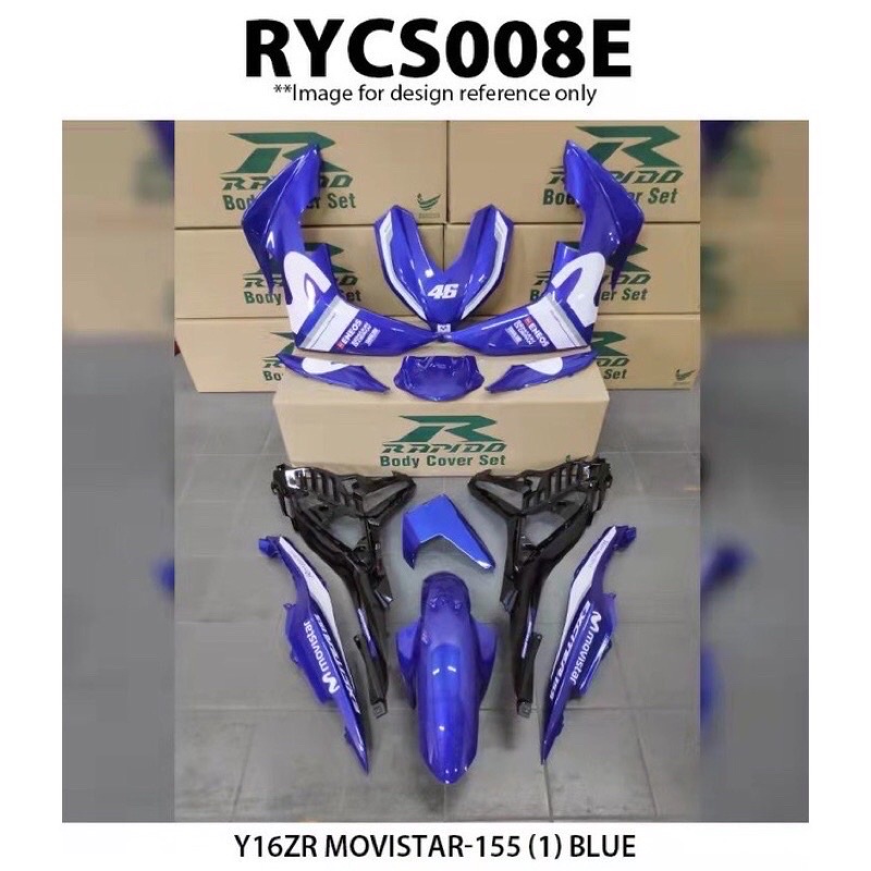 [READY STOCK] COVERSET/BODYSET YAMAHA Y16/Y16ZR MOVISTAR-155 (1) BLUE ...