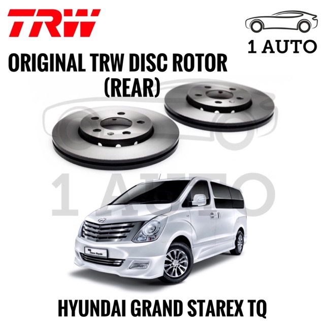 TRW DISC ROTOR for HYUNDAI GRAND STAREX TQ 2.5 (1 SET, REAR) | Shopee ...