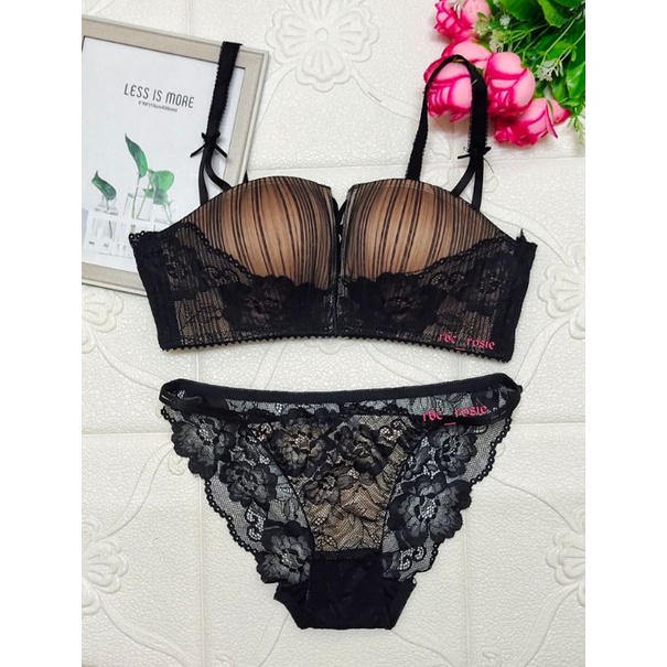 36B/80B LA MIU SET TUBE HALF CUP BRA AND PANTIES (F) | Shopee Malaysia