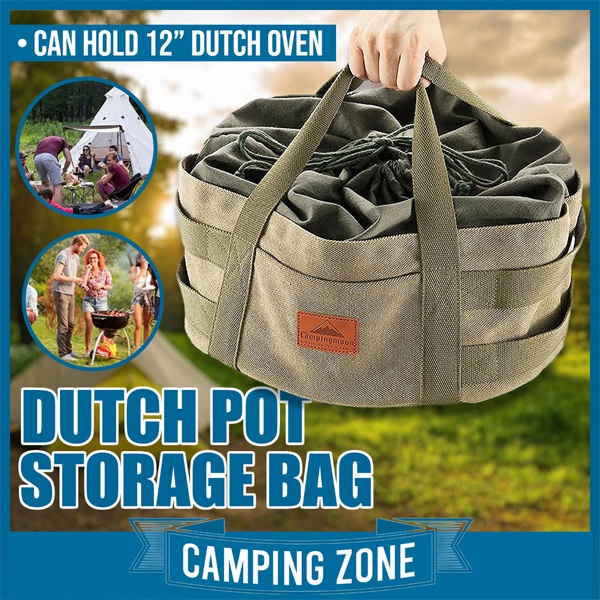 CAMPING MOON DO-32-BK Dutch Pot Storage Bag Drawstring Design Dutch ...