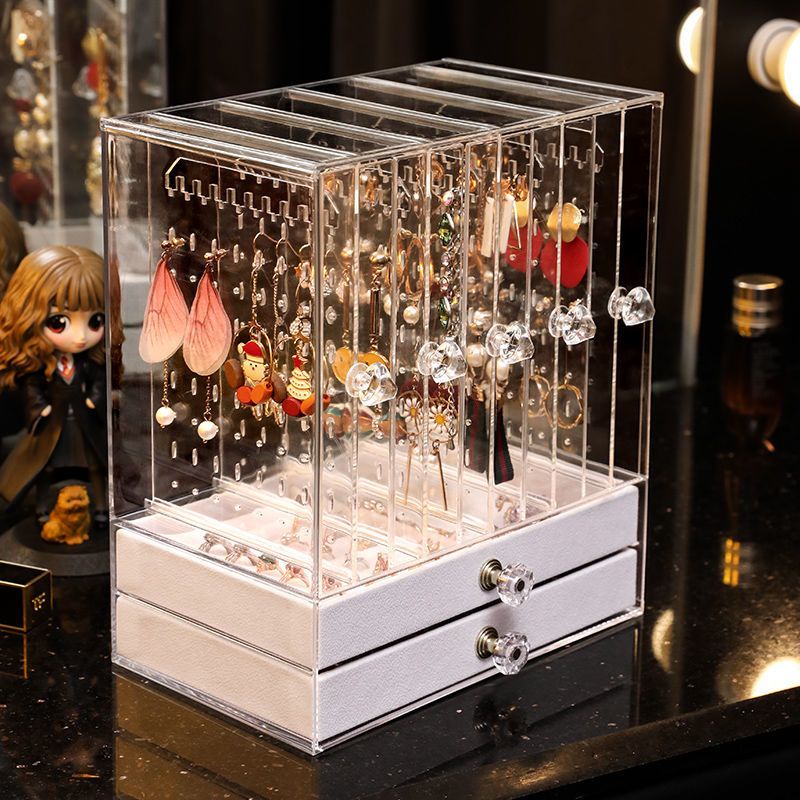 Earring Storage Box Jewelry Display Stand Organizer Holder subang kotak ...