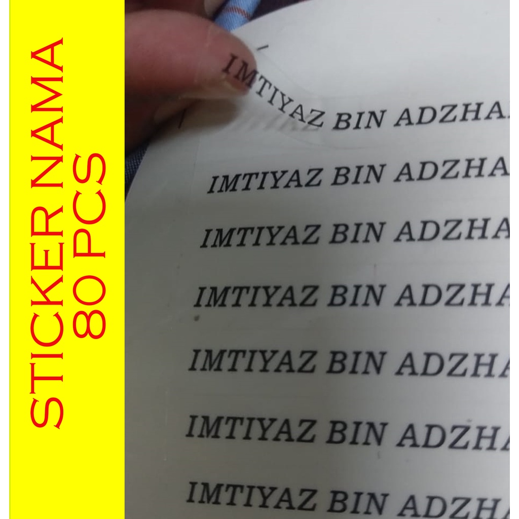 sticker nama untuk buku sekolah dan pejabat (80pcs) | Shopee Malaysia