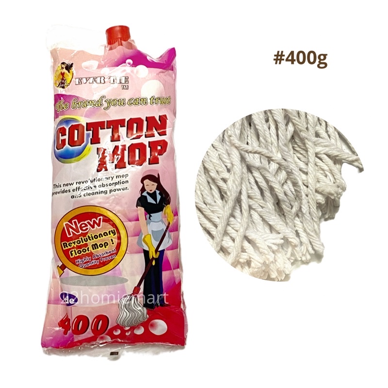 Heavy Duty Cotton Mop Heads Mop Lantai 350g/400g/450g/500g/600g HEAD ...