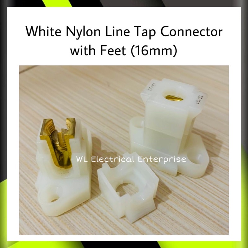 #White Nylon Line Tap Connector with Feet (16mm) | Shopee Malaysia
