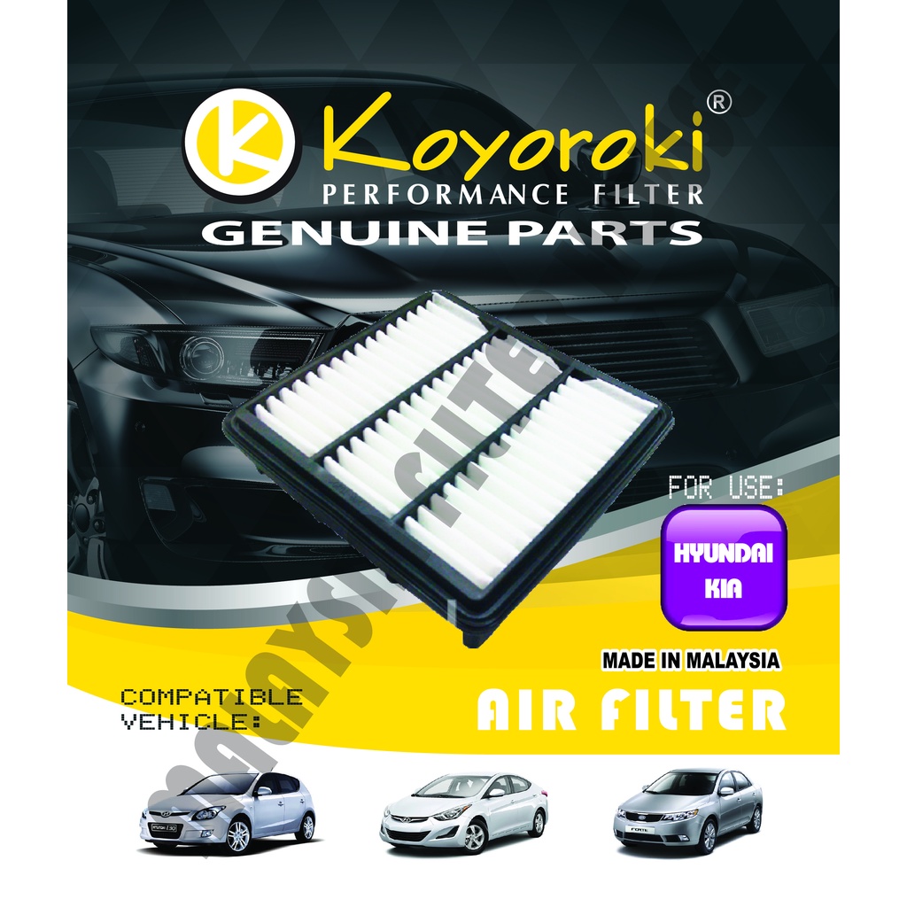 HYUNDAI KIA i30(FD) ELANTRA(MD)2.0 FORTE(TD) PENAPIS AIR FILTER RHY ...