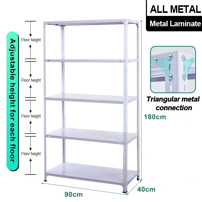 AH 🔥 5 Tier RACK Boltless Rack Home Storage Warehouse Store Room Office ...