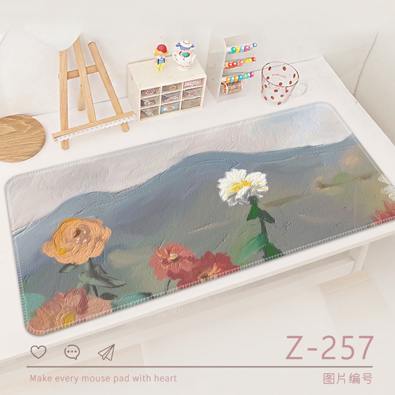 Oil Painting Mouse Pad Oversized Girls ins Style Computer Desk Mat Fine ...