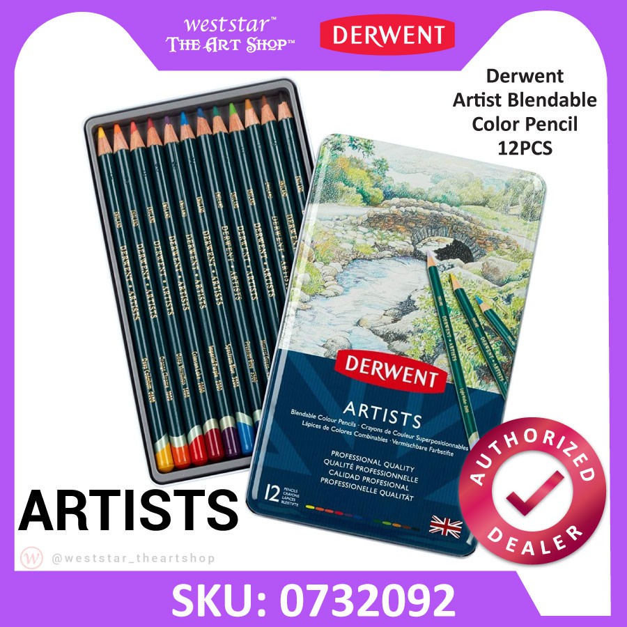 Derwent Artist Blendable Color Pencil | 12pcs [Weststar The Art Shop ...