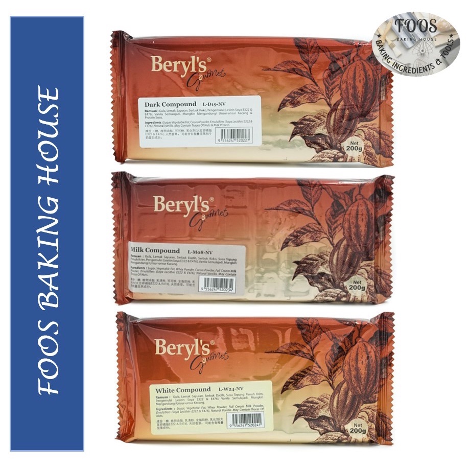 Beryl's Dark/ White/ Milk Compound Block 1kg/ 200g (Ready Stock ...