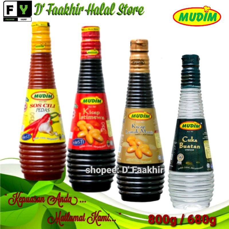 MUDIM Kicap Istimewa/ Kicap Lemak Manis/ Sos Cili/ Cuka masakan ...