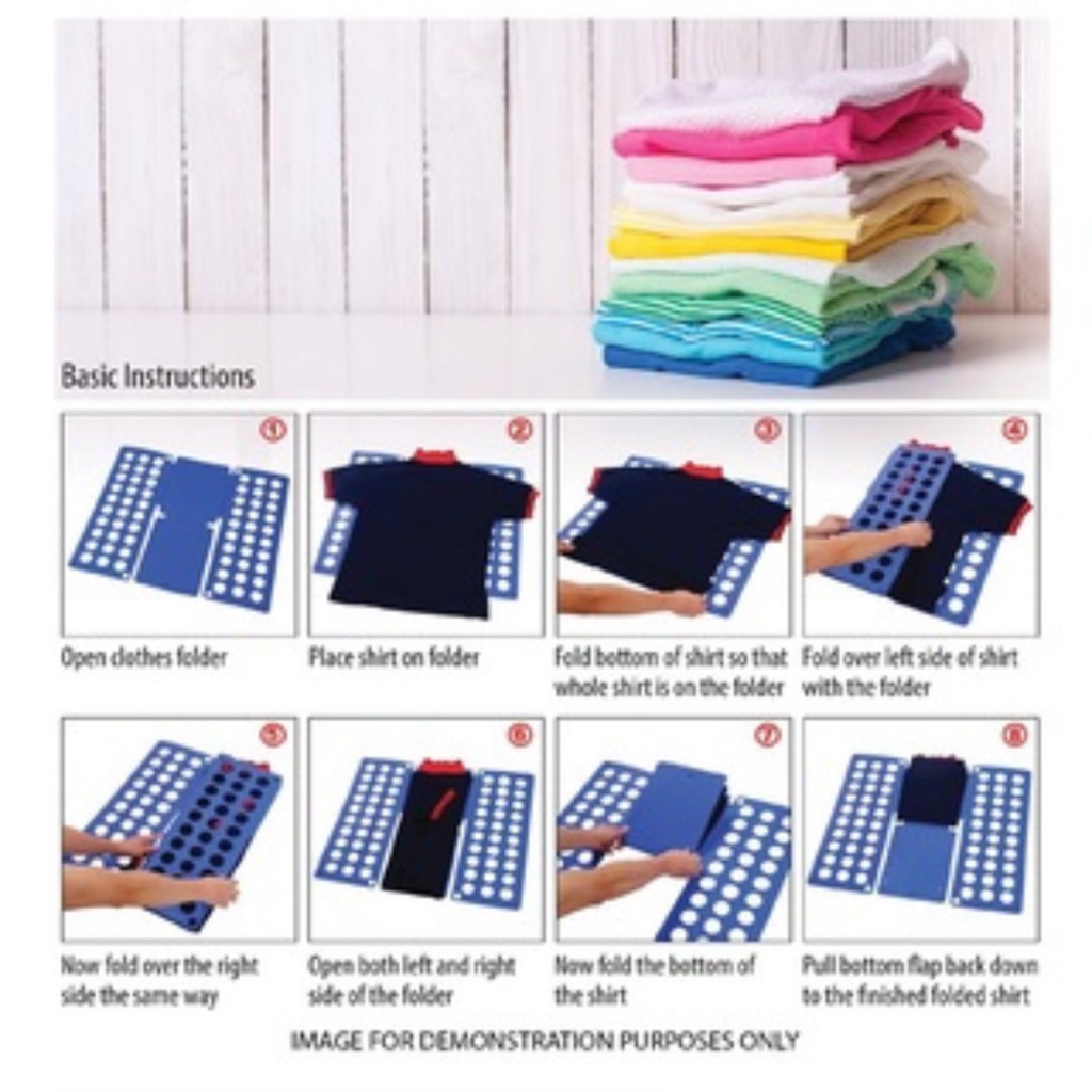 (2 SIZE AVAILABLE) EW Flip n Fold Laundry Butler Clothes Folder Lazy ...