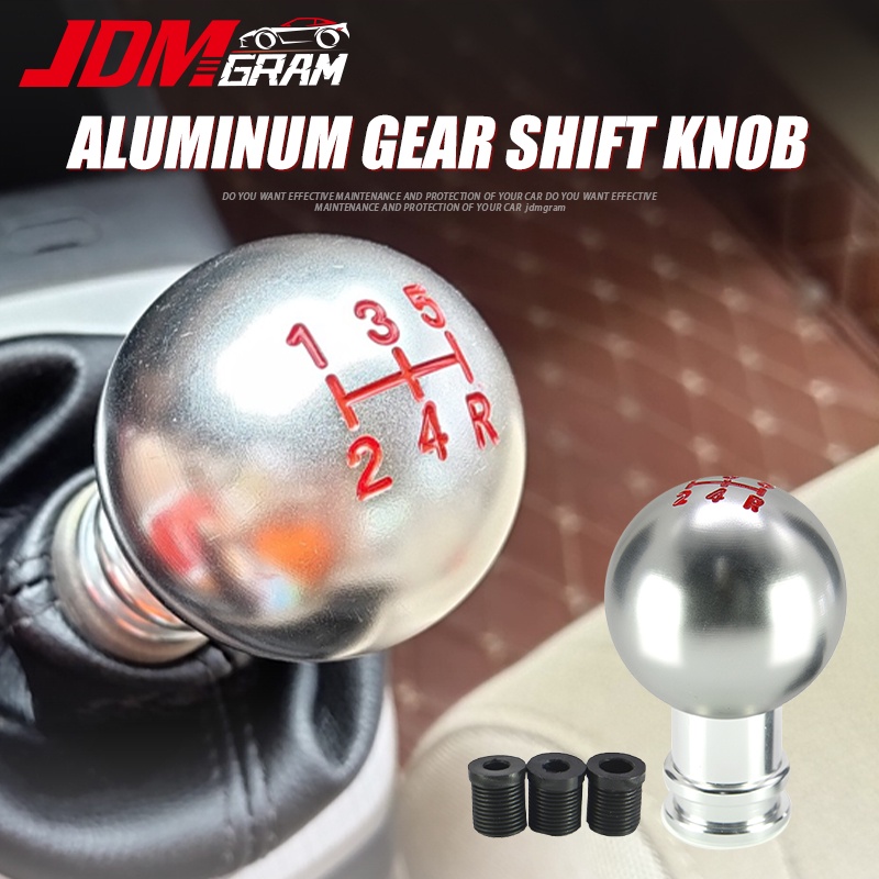 JDMGRAM Aluminum Alloy Car Gear Knob Manual Universal Auto Push Down ...