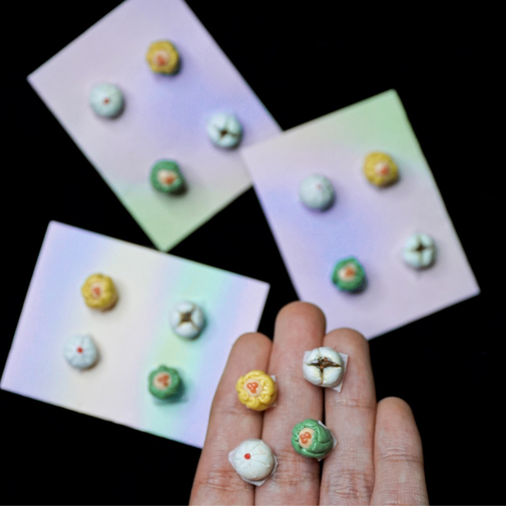 Yum Yum Dim Sum Polymer Clay Earring Studs Set (Handmade by Tiffy Tingz ...