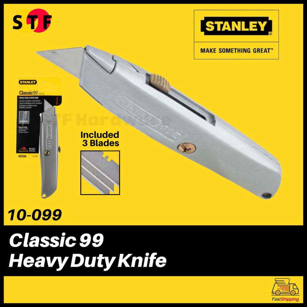 STANLEY UTILITY knife CUTTER 10099 CLASSIC 99 RETRACTABLE 10-099 ...