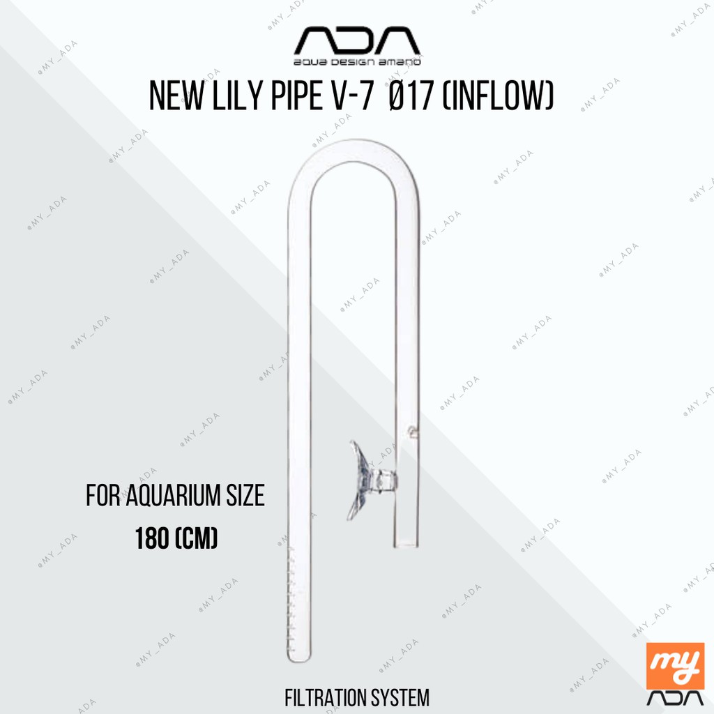 ADA Lily Pipe V-7 Ø17(Inflow) 300mm Aqua Design Amano | Shopee Malaysia