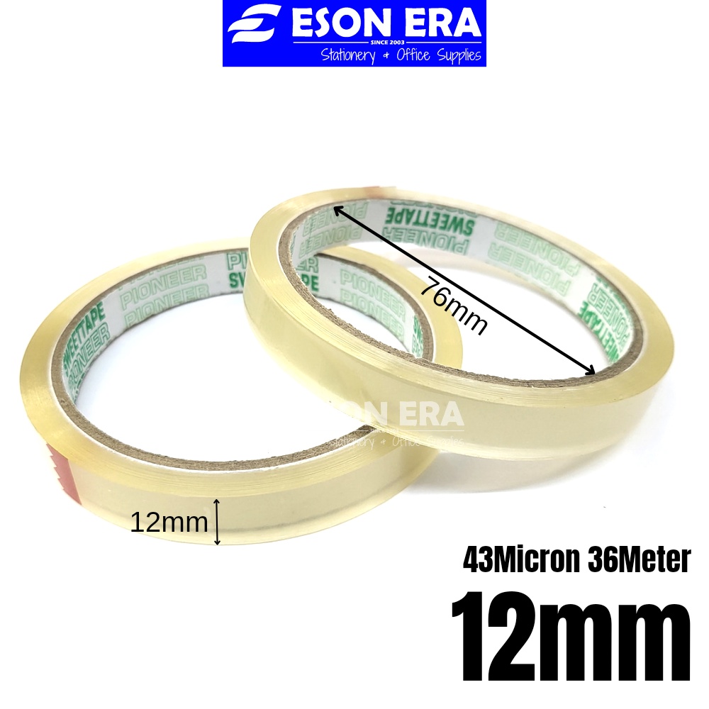 Sweettape Pioneer OPP Tape 40yard 43micron 12mm/18mm/24mm/36mm/48mm ...