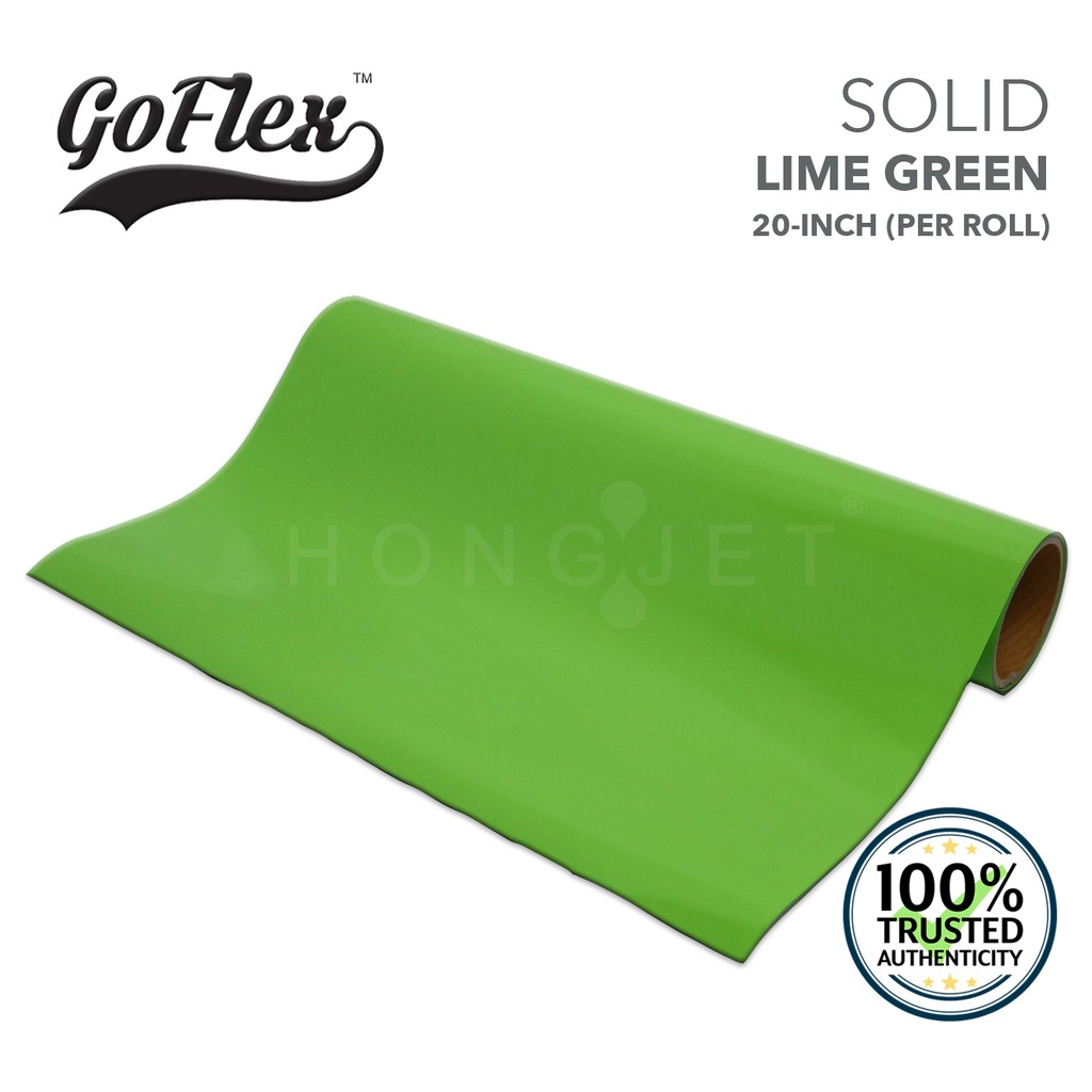 GoFlex Heat Transfer PU Vinyl 20-Inch (50cm) - Lime Green (Solid) - 1 ...