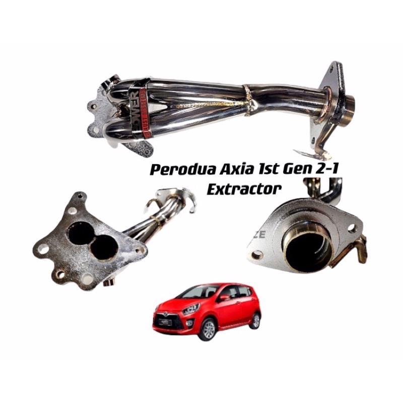 Perodua Axia 1st Gen 1.0 2014-2016 - XPower Stainless Steel 2-1 Header ...
