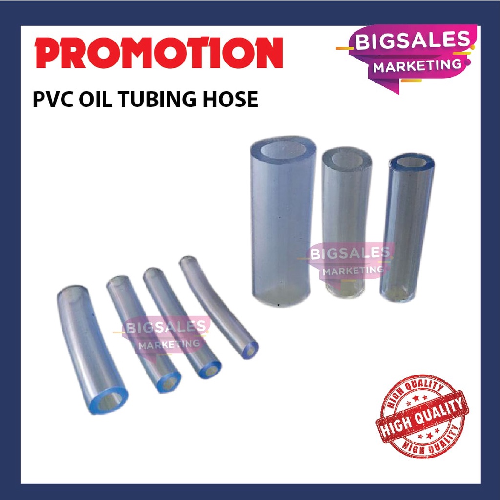 BIGSALES 1 Feet PVC Oil Tubing Hose PVC Transparent Hose PVC Tube Clear ...