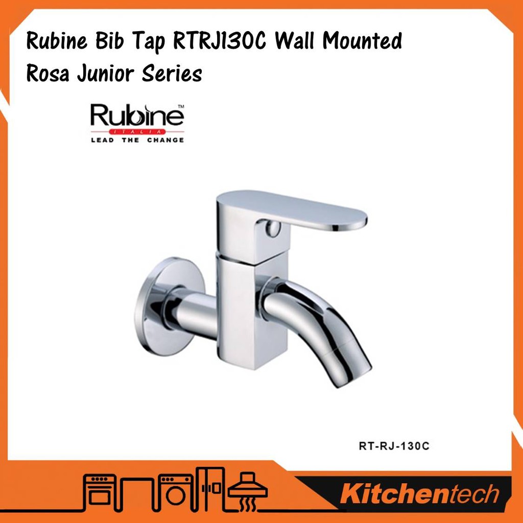 Kitchentech Rubine Bib Tap RTRJ130C Wall Mounted Rosa Junior Series ...