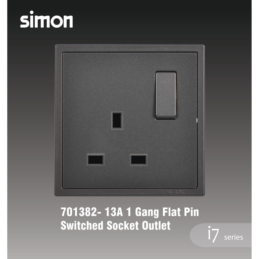 Simon I7 Series Switch / Switches & Socket Outlet (GRAPHIC BLACK ...