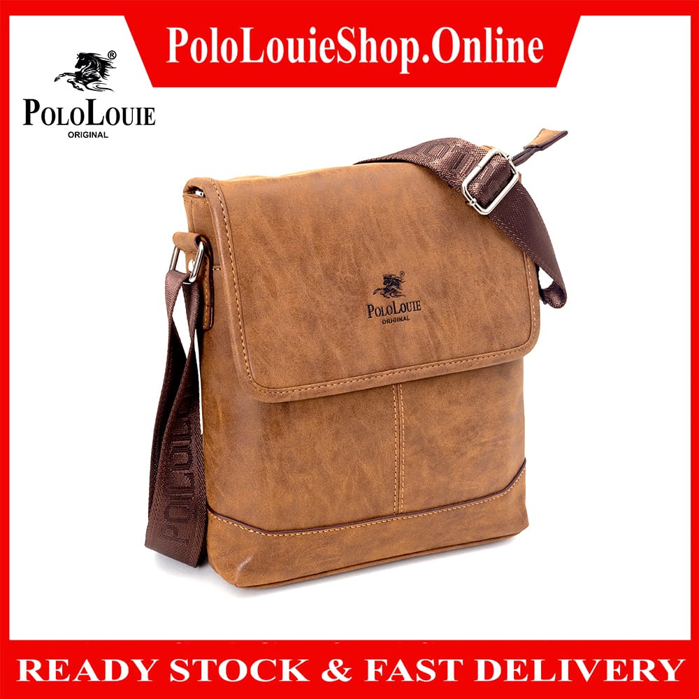 Original Polo Louie New Crazy Horze Leather Messenger Bag Business ...