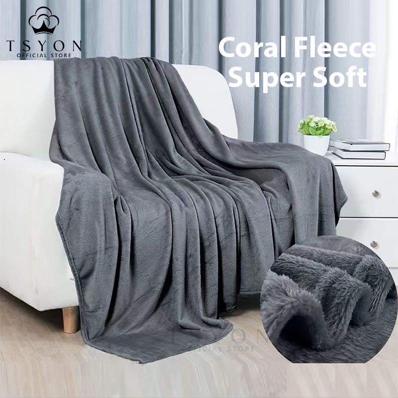 TSYON coral fleece super soft quilt sofa Blanket Selimut Baldu Gebu ...