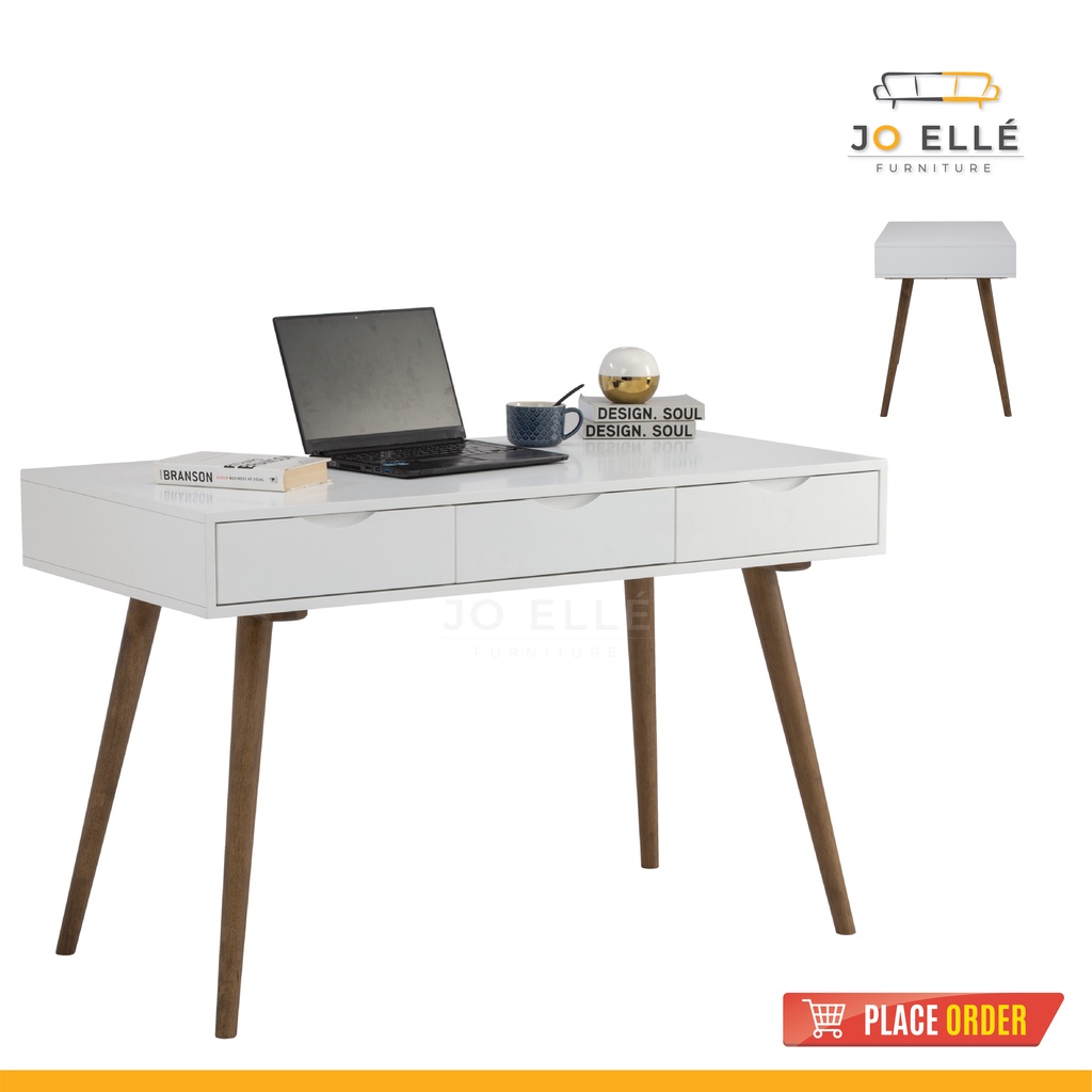 Jo ELLE - Blaze Working Desk with 3 Drawers / Study Table / Office ...